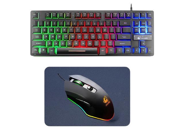 Click here for 87 Keys Gaming Keyboard and mouse set USB Wired Ra... prices