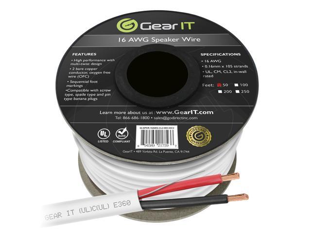 Click here for 16 Gauge CL2 OFC Speaker Wire  GearIT Pro Series 1... prices