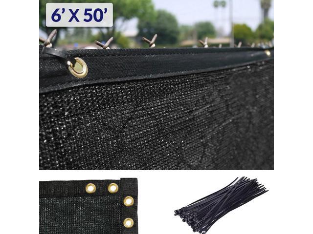 Click here for 6 x 50 Black Fence Privacy Screen  Backyard Fabric... prices