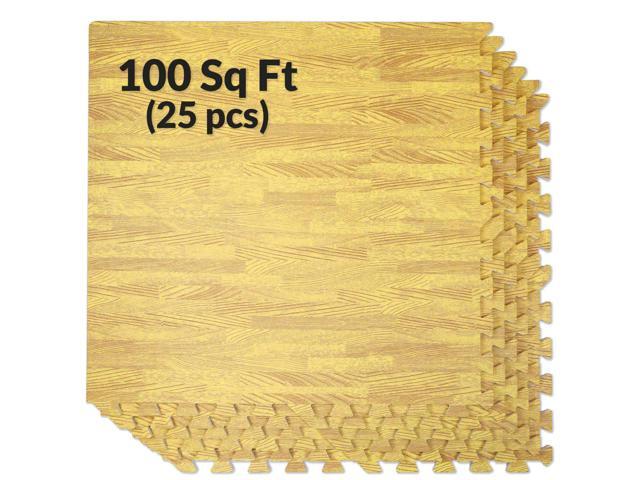 Click here for 100 SqFt 3/8 Wood Grain Foam Mat Interlocking Tile... prices