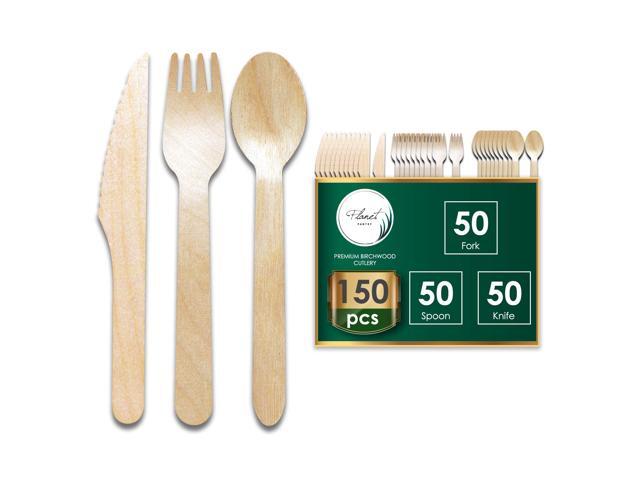 Click here for Planet Pantry Disposable Birchwood Cutlery Wooden... prices