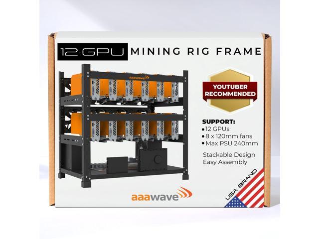 Click here for AAAwave 12GPU Mining Rig Frame - The Sluice V2 Sta... prices