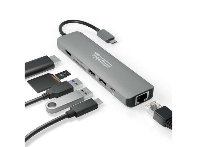 Click here for Plugable 7-in-1 USB C Hub Multiport Adapter with E... prices