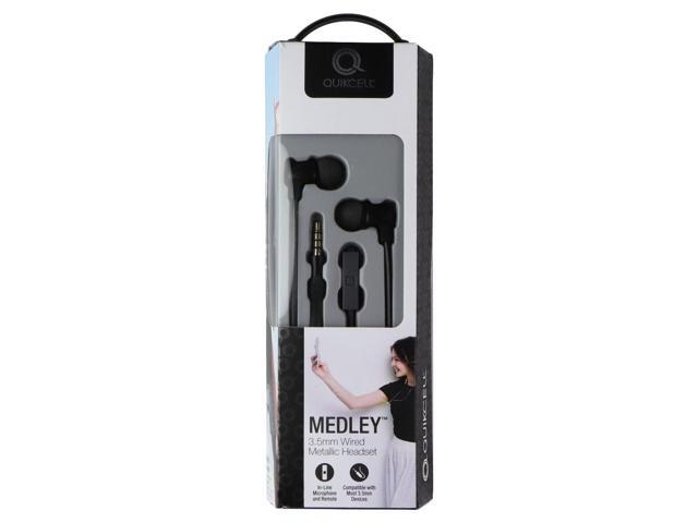 Click here for Quikcell Medley 3.5mm Wired Metallic Headset - Bla... prices