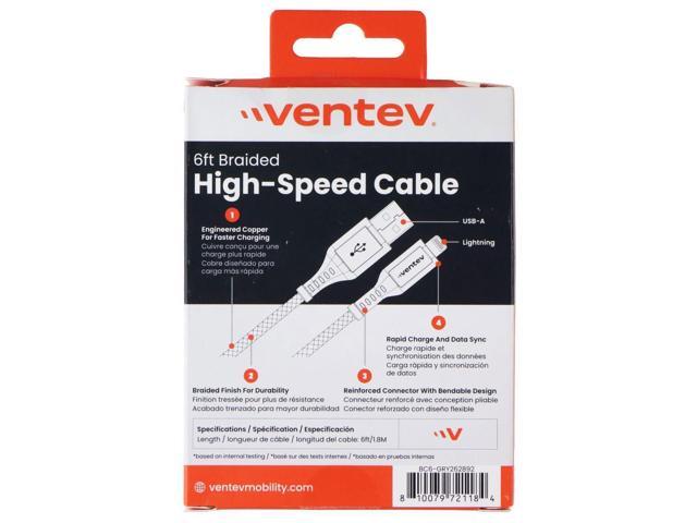 Click here for Ventev 6-Foot Braided High Speed USB-A to 8-Pin Ca... prices
