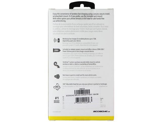 Click here for Scosche StuckUp Qi Wireless Charging Phone Mount f... prices