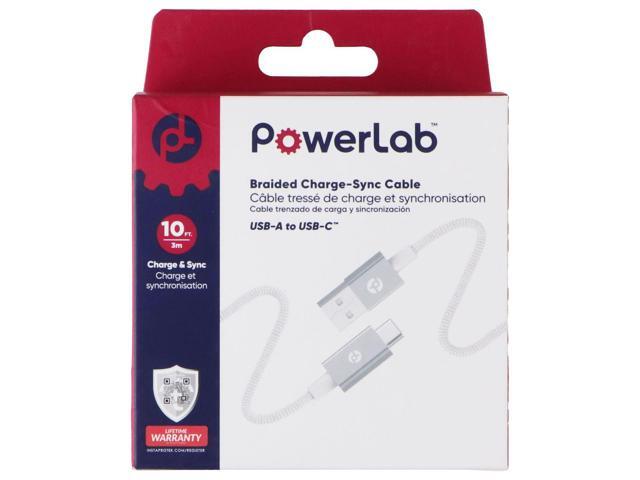 Click here for PowerLab 10-Ft Braided Charge-Sync USB-A to USB-C... prices