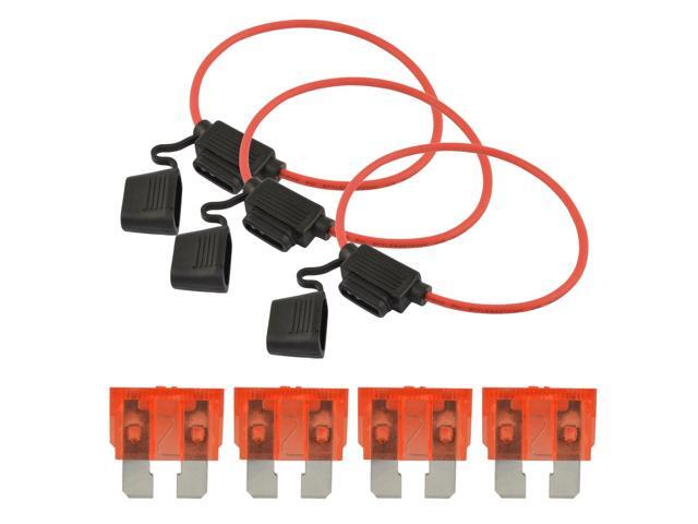 Click here for 10 Pcs 12 Gauge Red ATC Fuse Holder with 10A Pack... prices