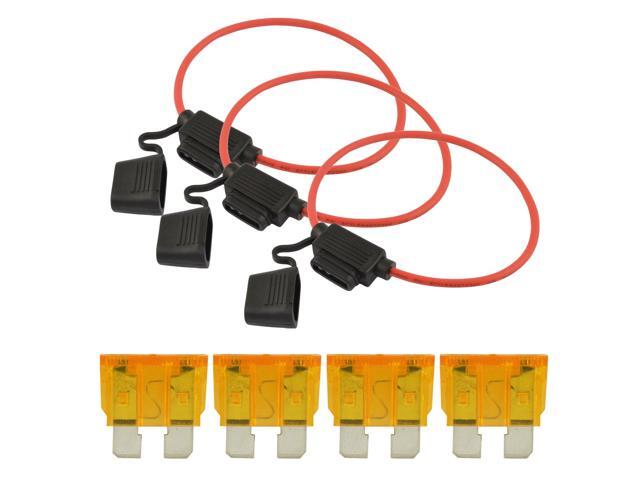 Click here for 10 Pcs 12 Gauge Red ATC Fuse Holder with 5A Pack o... prices