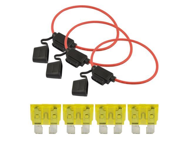 Click here for 10 Pcs 12 Gauge Red ATC Fuse Holder with 20A Pack... prices