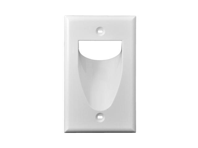 Click here for Recessed Single 1 Gang Low Voltage Cable Wall Plat... prices