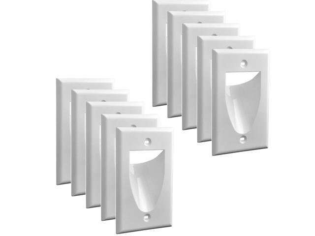 Click here for Recessed Single 1 Gang Low Voltage Cable Wall Plat... prices