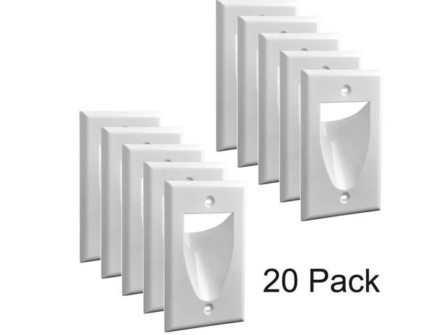 Click here for Recessed Single 1 Gang Low Voltage Cable Wall Plat... prices