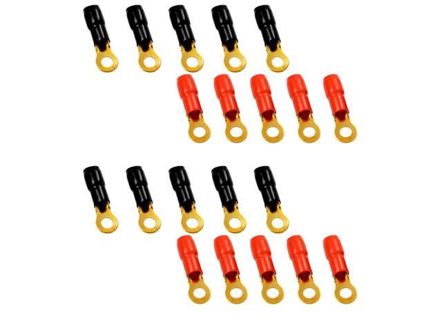 Click here for The Wires Zone 4 Gauge 5/16 Gold Plated Ring Termi... prices