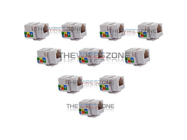 Click here for 6P6C White RJ11 CAT3 Telephone Network Keystone Ja... prices