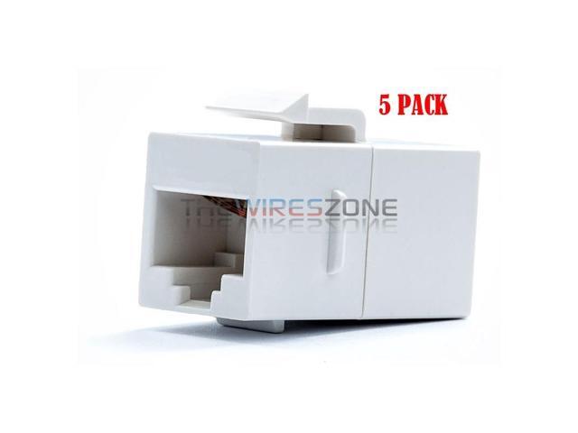 Click here for White RJ45 Female to Female UTP CAT5e CAT6 Keyston... prices