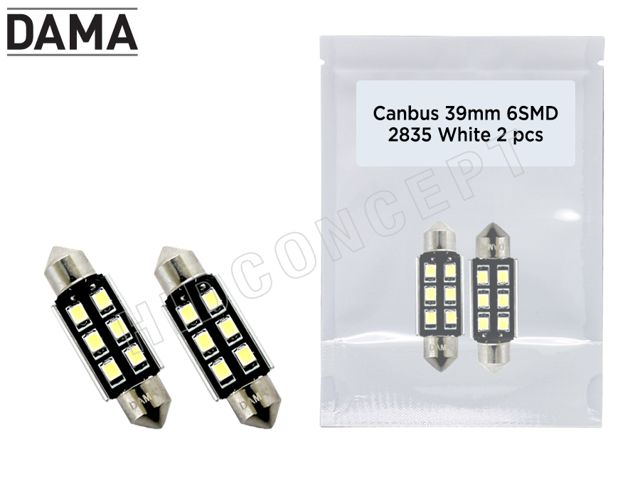 Click here for 39mm DAMA Mini Festoon LED Light Bulbs 6SMD 2835 W... prices