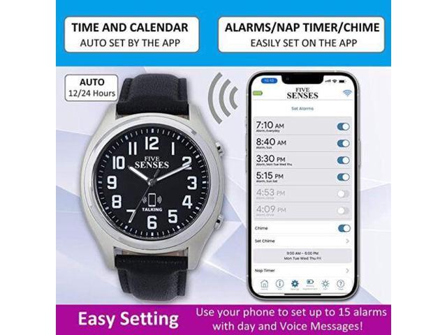 Click here for FIVE SENSES - Bluetooth Atomic Talking Watch for V... prices