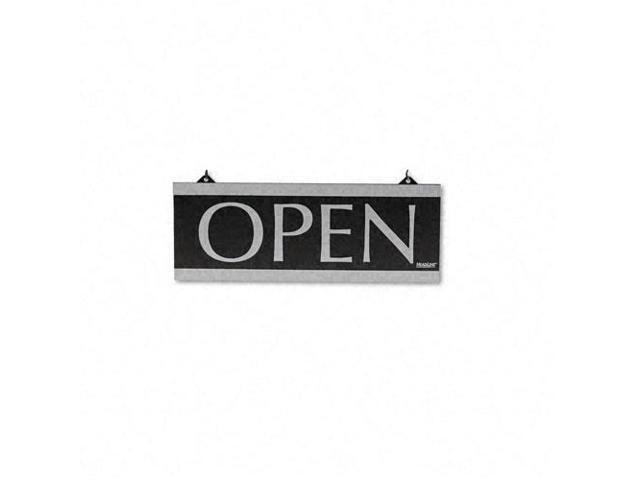 Century Series Reversible Open/Closed Sign w/Suction Mount 13 x 5 Black 4246