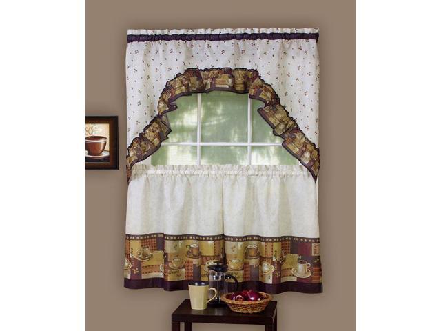 Click here for Achim CFTS36BW12 Coffee Tier and Swag Set 57 x 36... prices