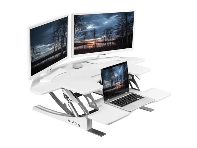 Click here for VIVO White Corner Height Adjustable Cubicle Sit to... prices