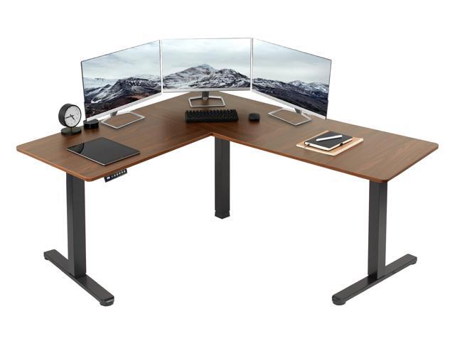 Click here for VIVO Dark Walnut / Black Electric 63 x 55 Corner D... prices