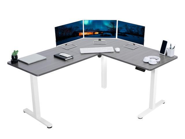Click here for VIVO Gray / White Electric 63 x 55 Corner Desk  3... prices