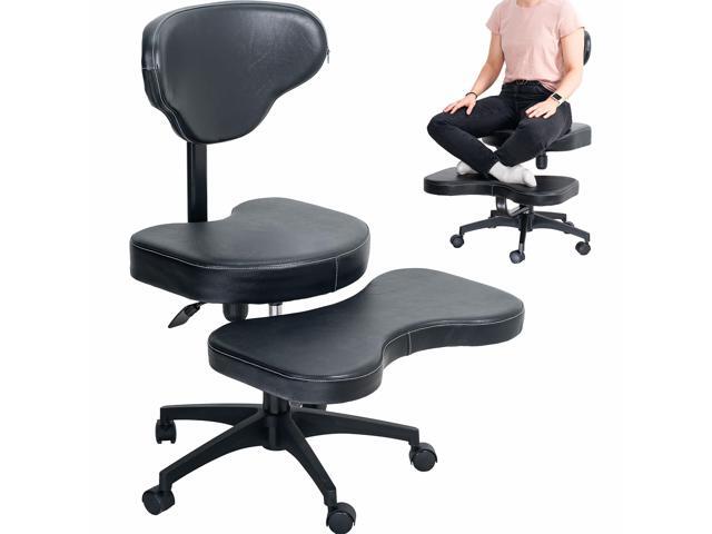 Click here for VIVO Black Cross Legged Chair with Wheels prices