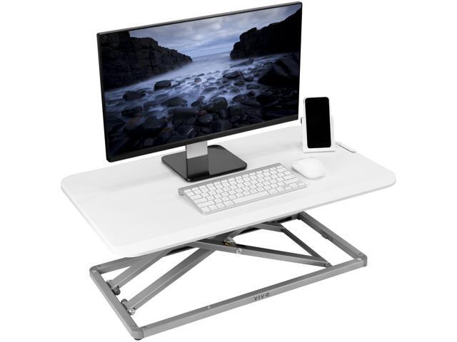 Click here for VIVO White Economy Height Adjustable 29 Standing D... prices