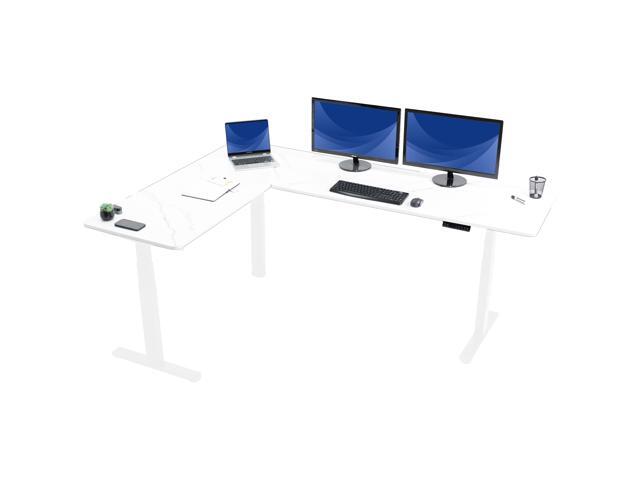 Click here for VIVO Electric 83x60 Standup Corner Desk  White Mar... prices