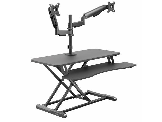 Click here for VIVO Black 36 Standing Desk Riser with Dual Monito... prices