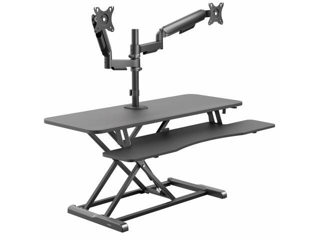 Click here for VIVO Black 42 Standing Desk Riser with Dual Monito... prices
