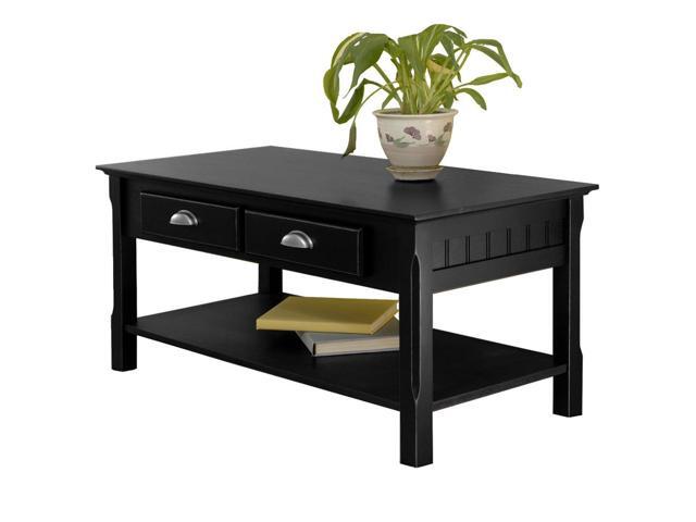 Click here for Winsome 20238 Black Beechwood COFFEE TABLE TWO DRA... prices