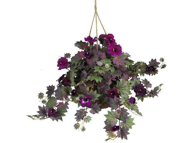 Click here for Nearly Natural 6610 Morning Glory Silk Hanging Bas... prices