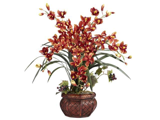 Click here for Cymbidium w/Decorative Vase Silk Arrangement prices