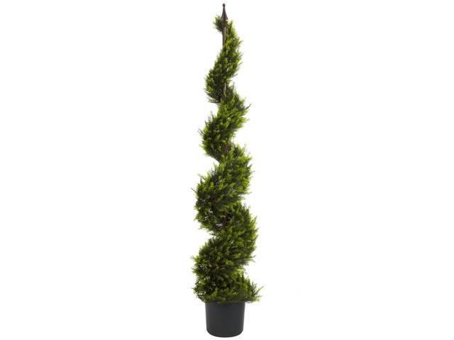 Click here for Nearly Natural Silk 5325 5 ft. Cypress Spiral Tree prices