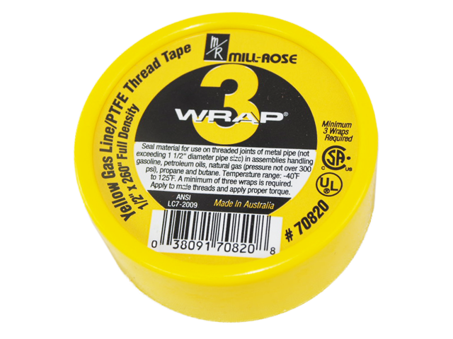 Click here for MILL-ROSE  70820  1/2 x 260 3-WRAP Yellow Gas Line... prices