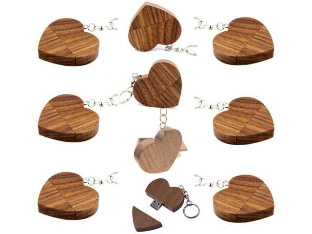 Click here for 10 PCS USB Memory Stick 16GB Wooden Heart Shaped U... prices