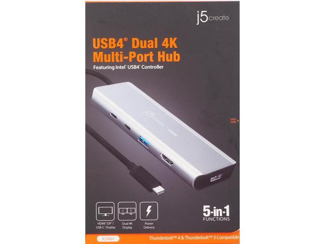 Click here for 5create USB4 Dual 4K Multi-Port Hub JCD401Space Gr... prices