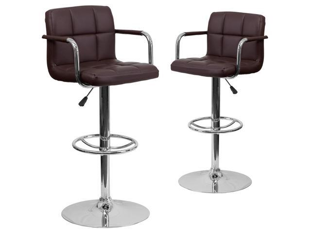 Click here for 2 Pk. Contemporary Brown Quilted Vinyl Adjustable... prices