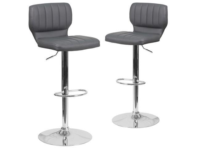 Click here for 2 Pk. Contemporary Gray Vinyl Adjustable Height Ba... prices