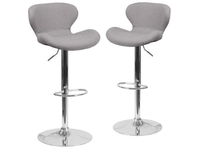 Click here for 2 Pk. Contemporary Gray Fabric Adjustable Height B... prices