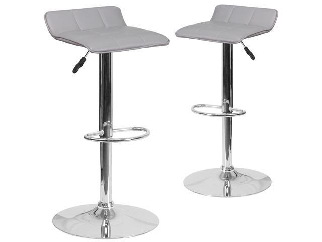 Click here for 2 Pk. Contemporary Grey Vinyl Adjustable Height Ba... prices