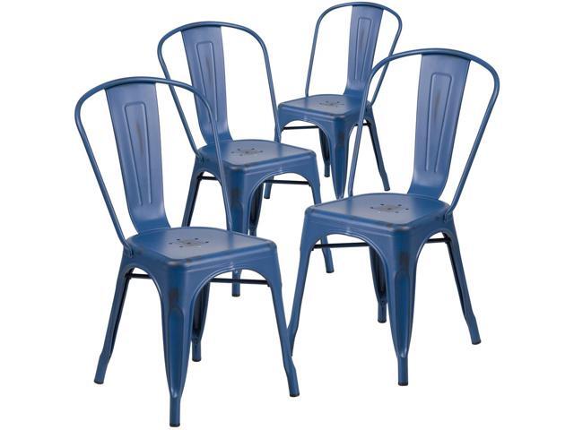 Click here for 4 Pk. Distressed Antique Blue Metal Indoor-Outdoor... prices