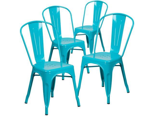 Click here for 4 Pk. Crystal Blue Metal Indoor-Outdoor Stackable... prices