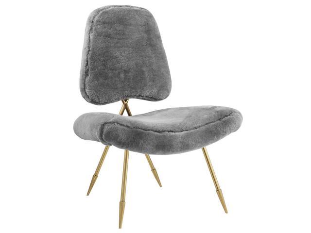 Click here for Ponder Upholstered Sheepskin Fur Lounge Chair prices