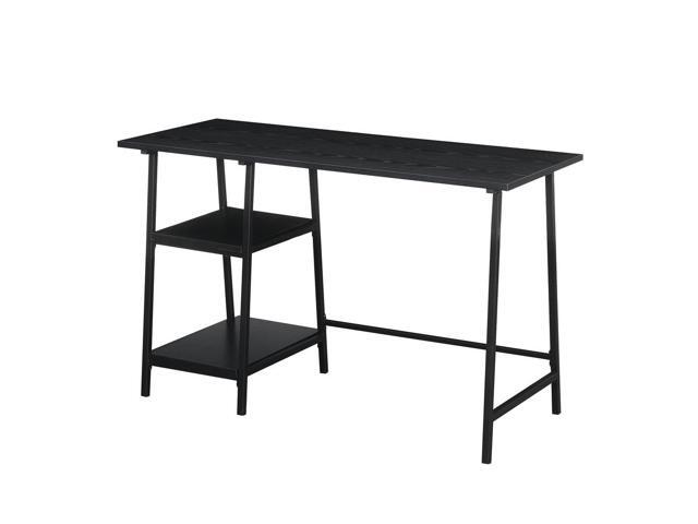 Designs2Go Trestle Wood Metal Desk with Removable Shelves