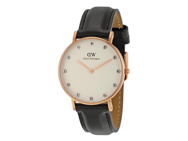 Click here for Daniel Wellington Sheffield White Dial Black Leath... prices