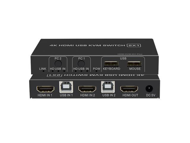 Click here for 4K HDMI USB KVM Switcher Extender 2X1 Dual Ports H... prices