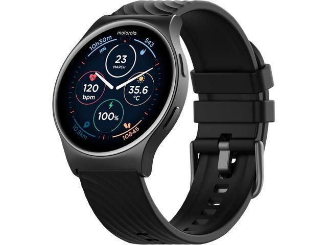 Motorola Moto Watch 120 - Premium Bluetooth AMOLED Smartwatch - Phantom Black